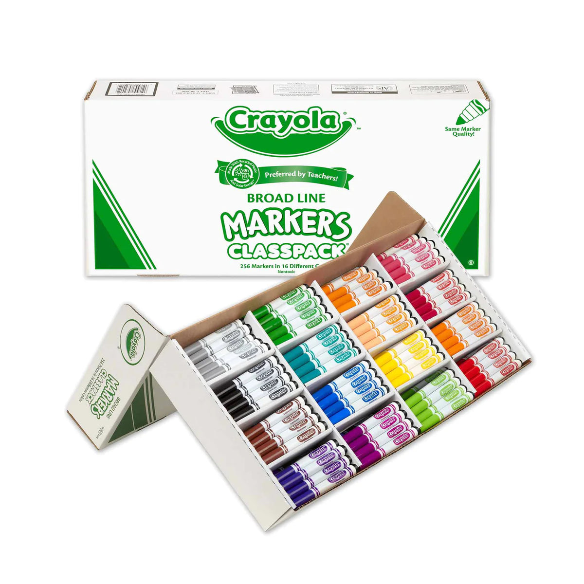 Boîte de 256 crayons feutres à pointe large pour un groupe d'enfants ...
